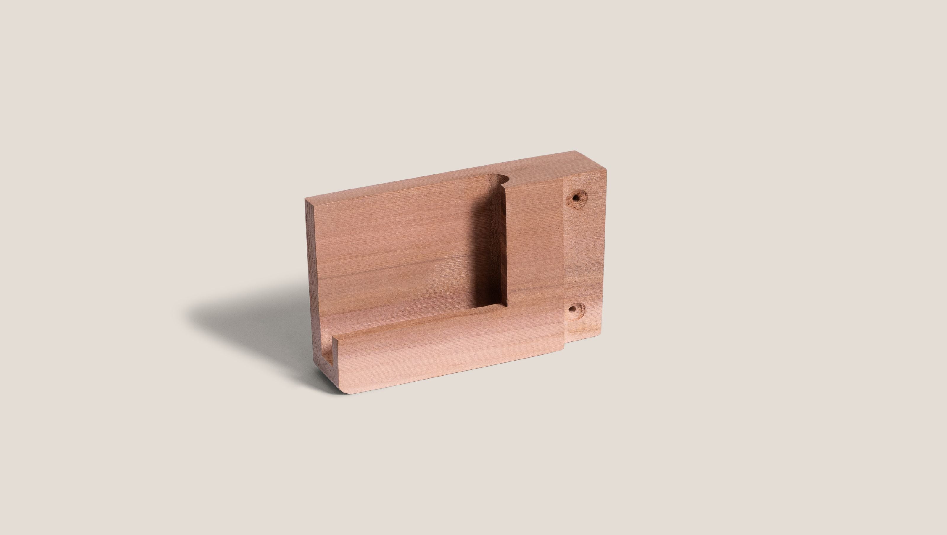 Custom Cedar Phone Mount | Easy Installation | Plunge Sauna